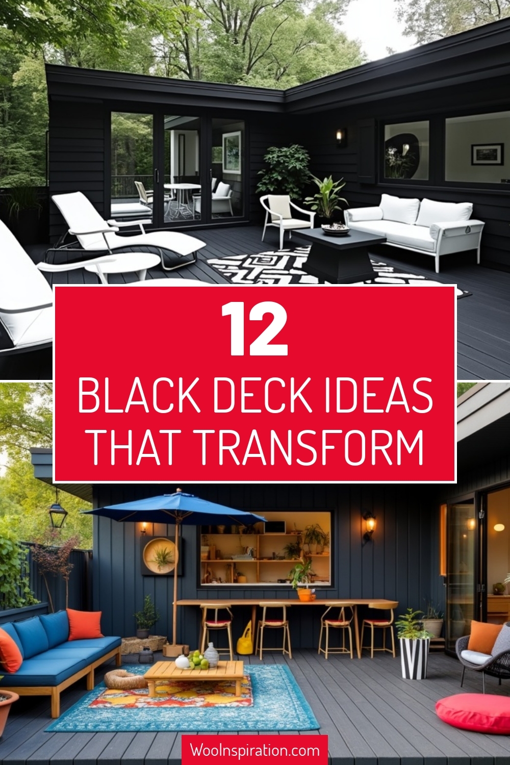Stunning Outdoor Black Deck Design Ideas for Your Home